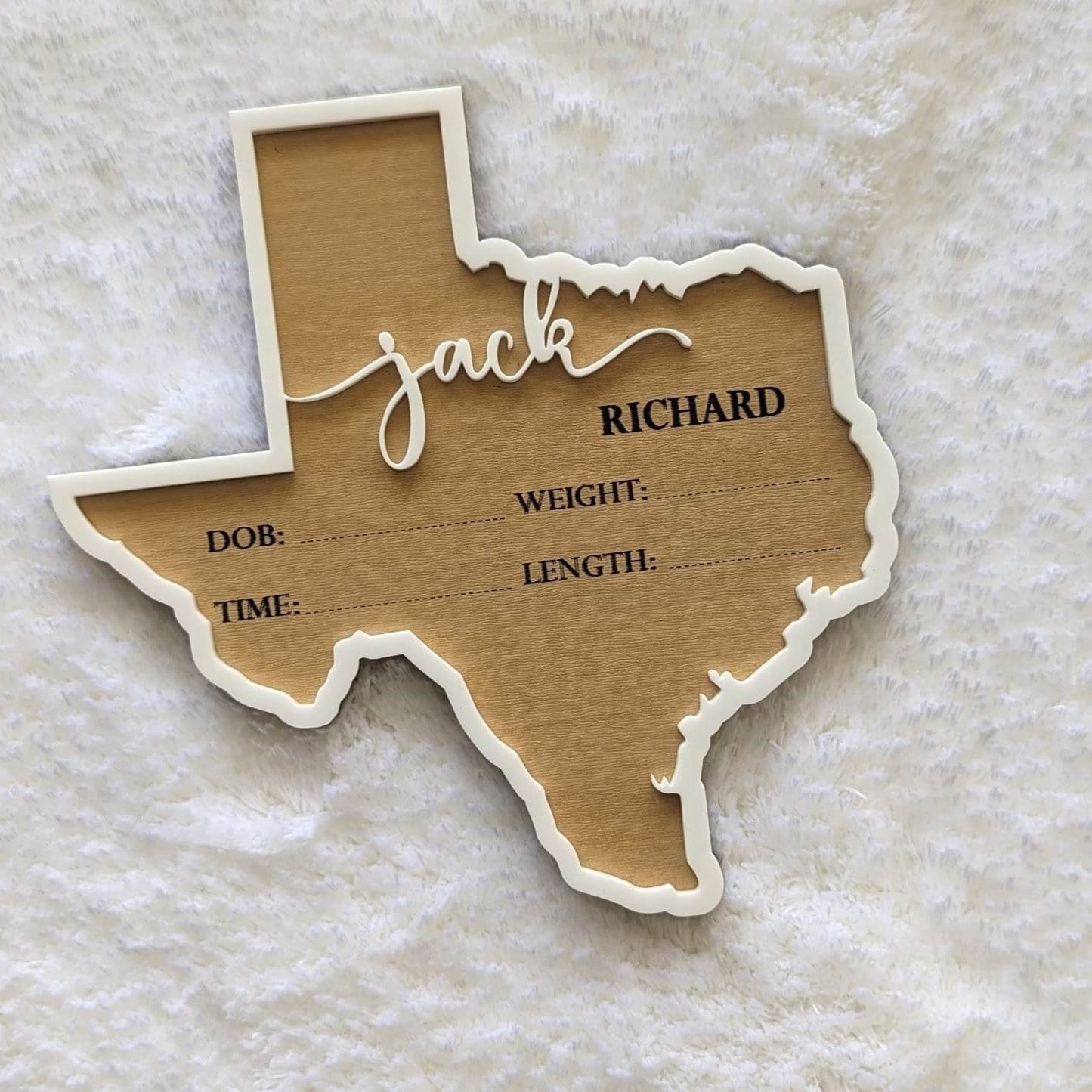 Celebrate Your Little Texan With a Unique Texas Shaped Baby ...