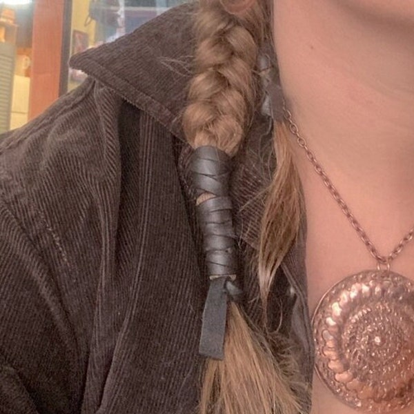 Leather Hair Wrap - Etsy
