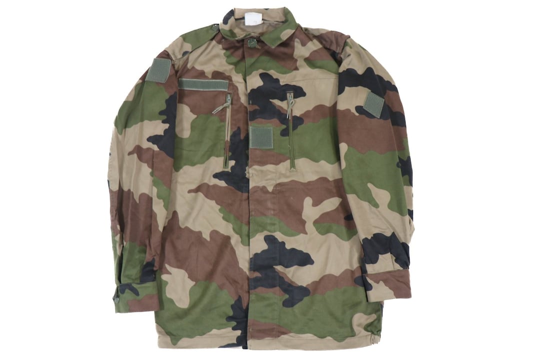 Authentic French CCE Woodland Camo Combat Field Jacket Uniform F2 ...
