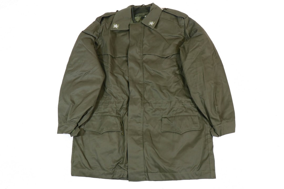 Authentic Italian Army Woodland OD Combat Field Parka Uniform Italy ...