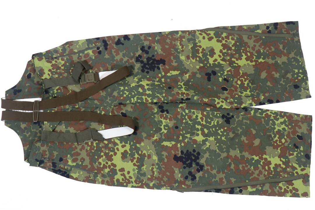 Authentic German Army Flecktarn Wet Weather Pants Waterproof Bundeswehr ...