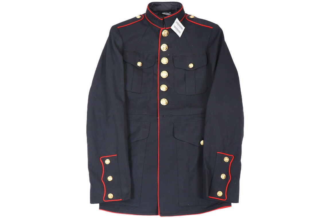 Authentic U.S Marine Corp USMC Dress Blue Jacket Coat DSCP Crown ...