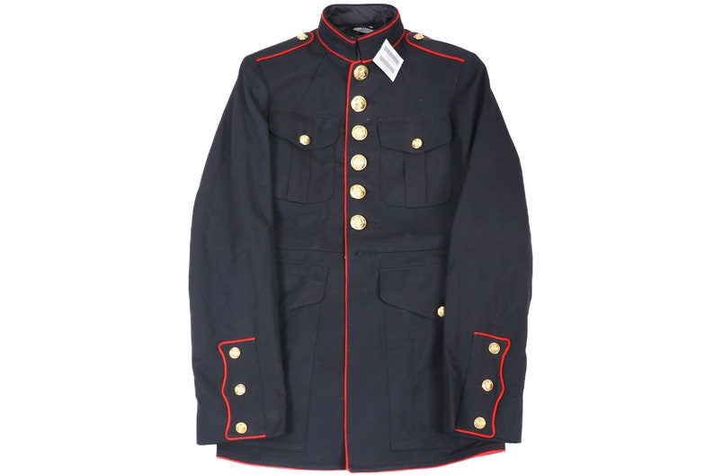 Authentic U.S Marine Corp USMC Dress Blue Jacket Coat DSCP Crown ...