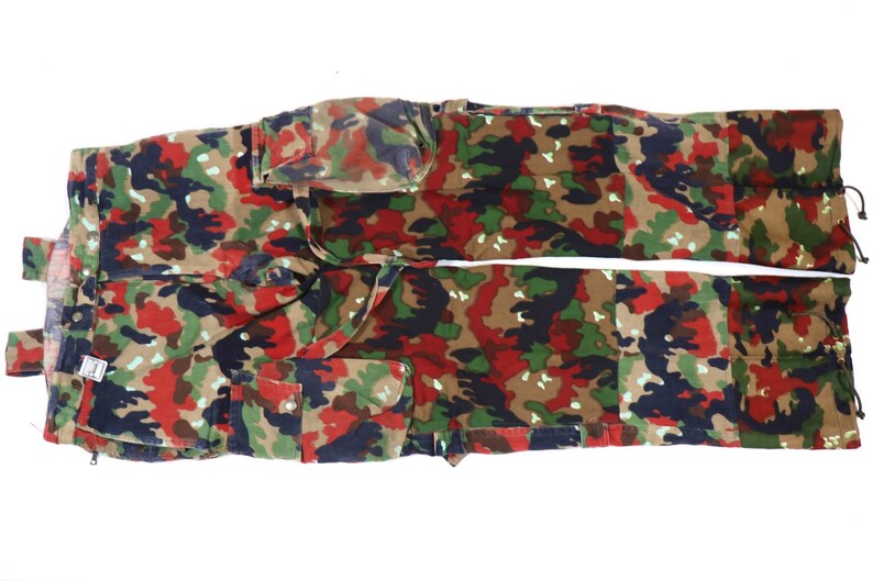 Authentic Swiss Army M70 Alpenflage Field Pants With Suspenders ...