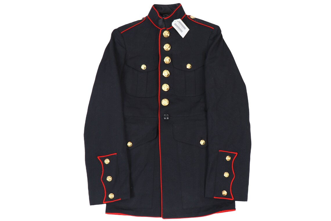 Authentic U.S Marine Corp USMC Dress Blue Jacket Coat DSCP Crown ...