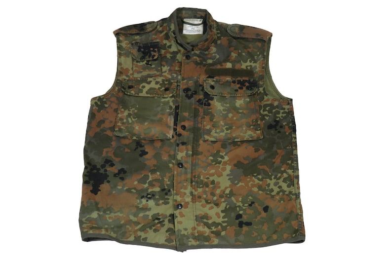 Authentic German Army Flecktarn Vest Bundeswehr Camo Military Surplus ...
