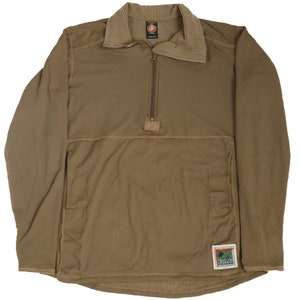 Authentic USMC Marine Corp Coyote Frog Waffle Fleece Quarter Zip Grid ...