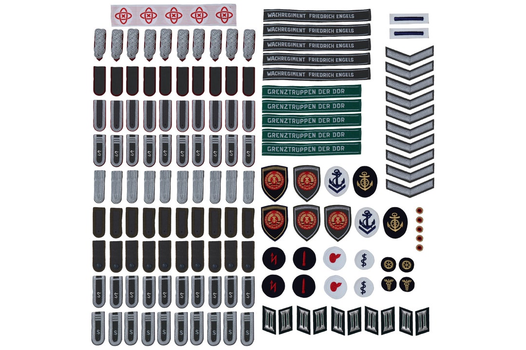 Authentic East German Patch Lot NVA DDR Insignia Armbands Collar Tabs ...