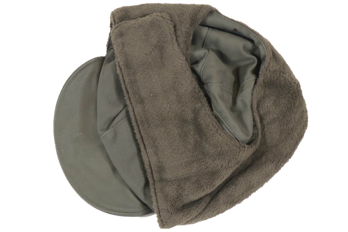 Authentic German Army Moleskin Grey Winter Hat Bundeswehr Camo Military ...