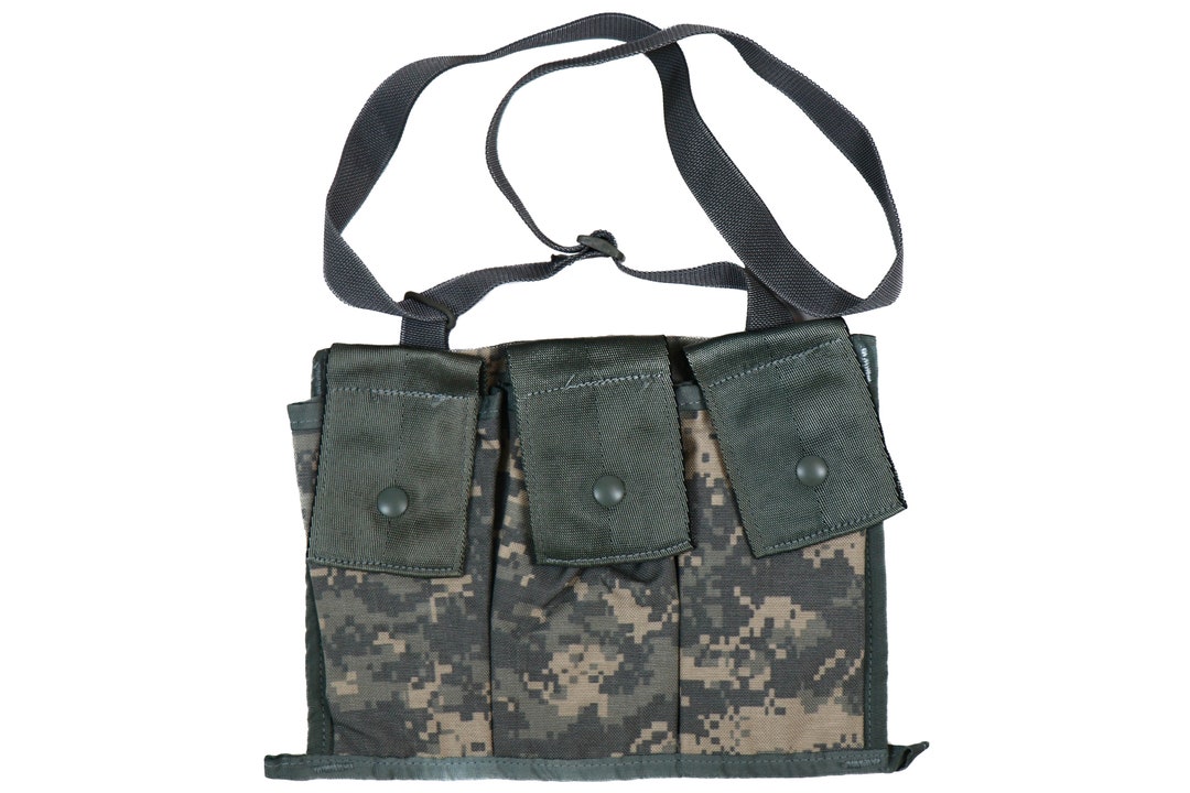 Authentic U.S Army Molle II M4 Three Mag Bandolier 3 Magazine Pouch ACU ...