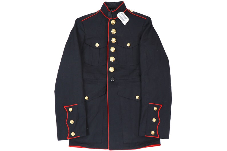 Authentic U.S Marine Corp USMC Dress Blue Jacket Coat DSCP Crown ...