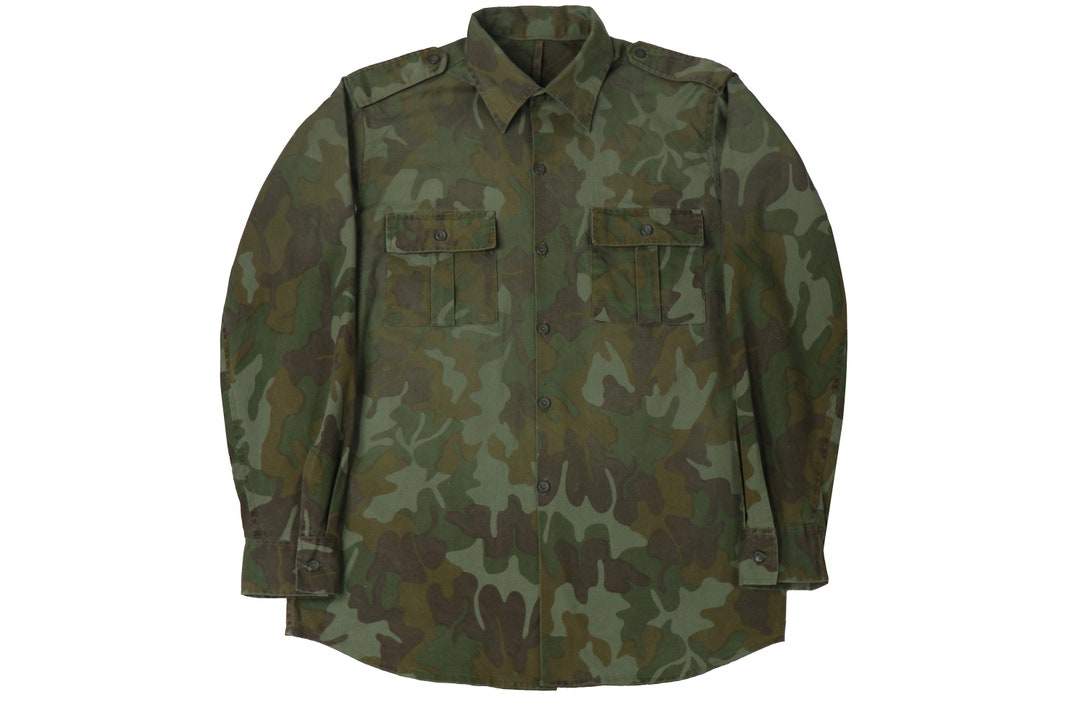 Authentic Romanian Army Leaf Camo Field Jacket Shirt Military M90 M93 ...