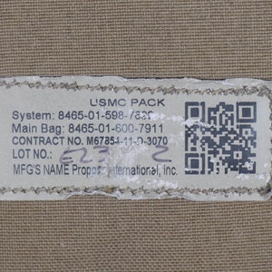 Authentic USMC Main Pack FILBE Field Bag Coyote Brown Backpack Large ...