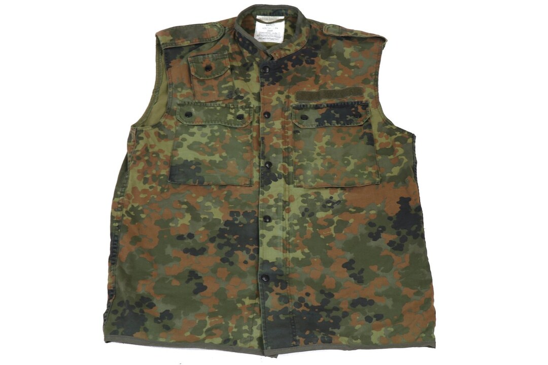 Authentic German Army Flecktarn Vest Bundeswehr Camo Military Surplus ...