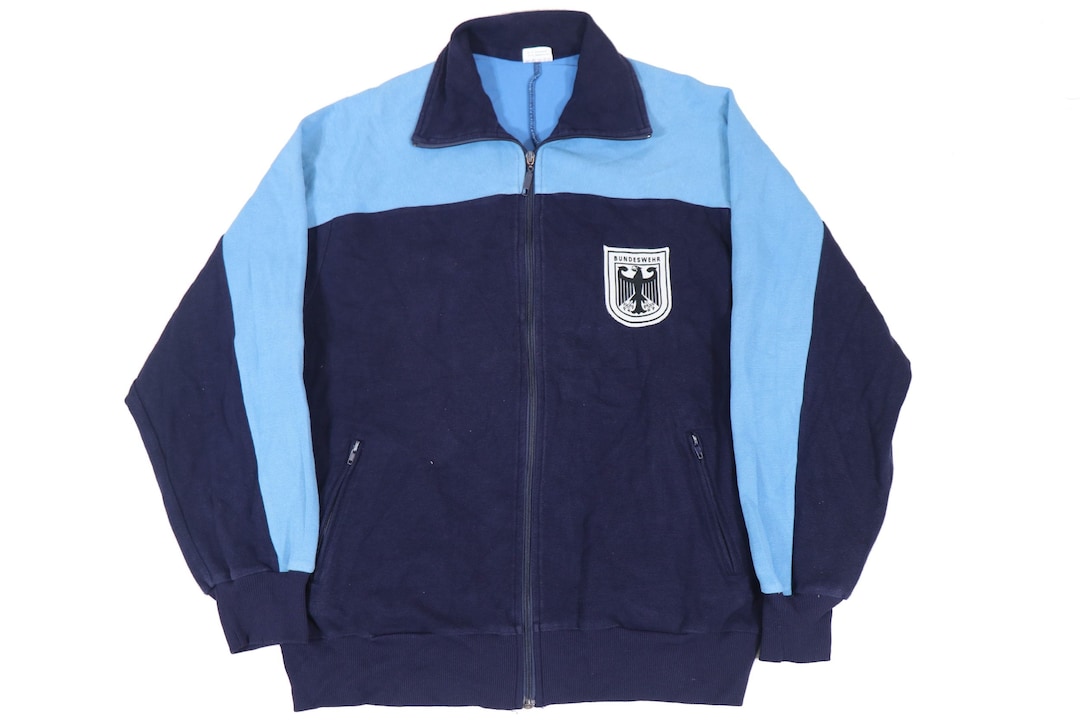 Authentic German Bundeswehr Blue PT Jacket Physical Fitness Training ...