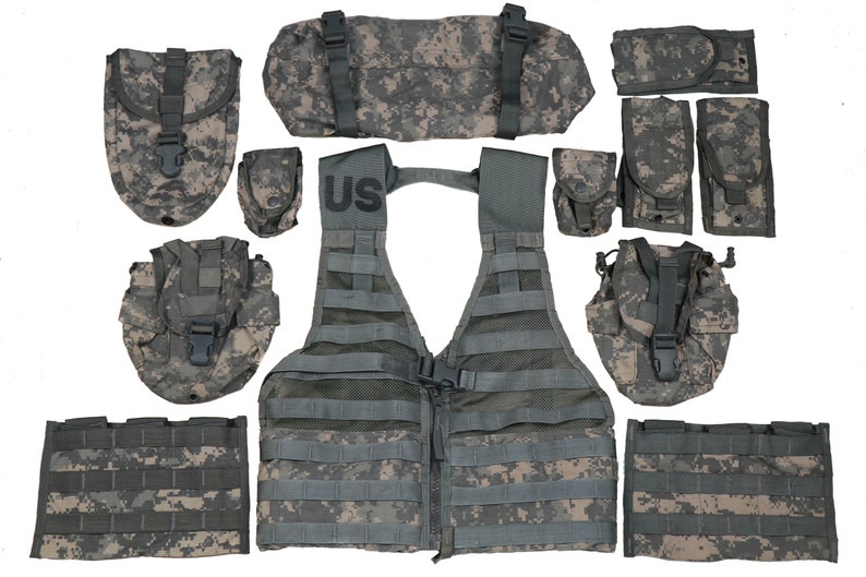 Authentic U.S Army Rifleman Set System ACU UCP Digital Camo Molle II ...