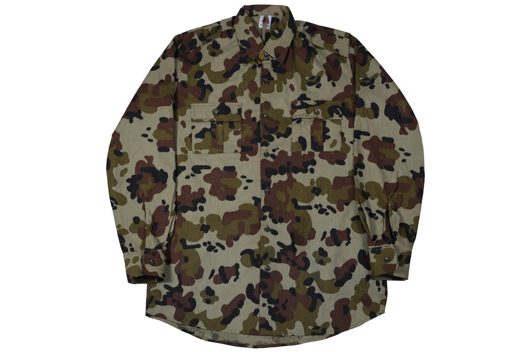 Authentic Romanian Army Leaf Camo Field Jacket Shirt Military M90 M93 ...