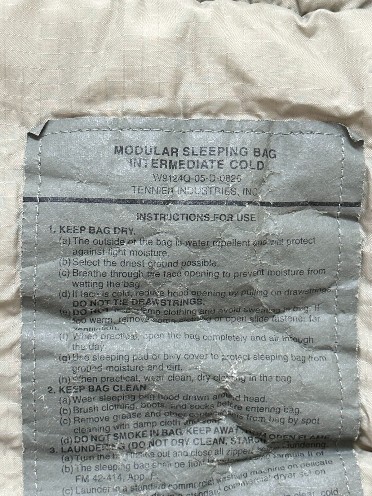Authentic U.S Army Modular Intermediate Cold Sleeping Bag Foliage Green ...
