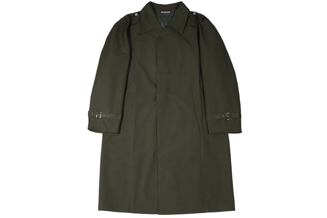 Authentic East German Military Rain Coat Officer All Weather Trench ...