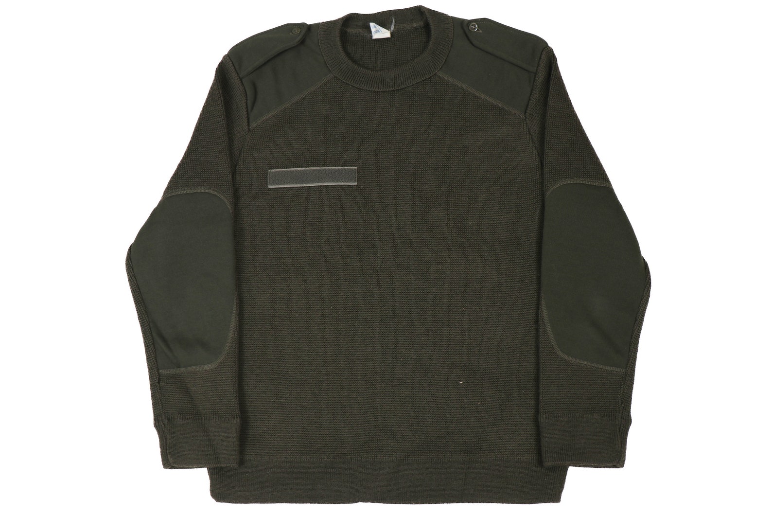 Authentic French OD Green Woodland Combat Field Sweater Round Neck ...