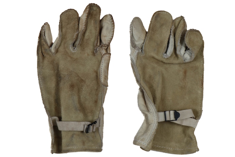 Authentic US Military Leather Cattlehide Heavy Duty Work Gloves Mittens ...