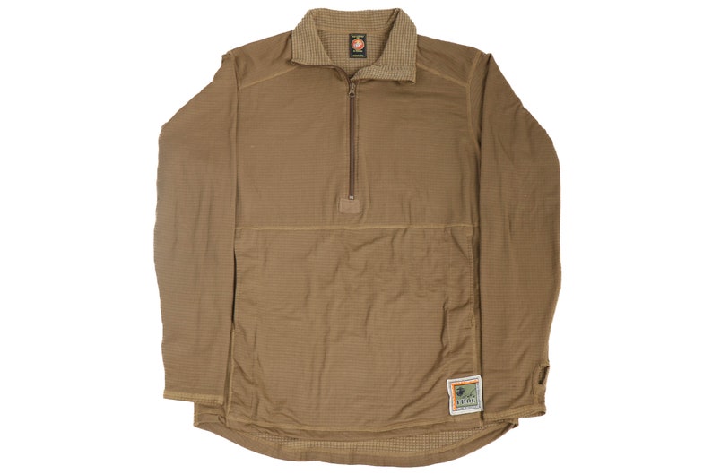 Authentic USMC Marine Corp Coyote Frog Waffle Fleece Quarter Zip Grid ...