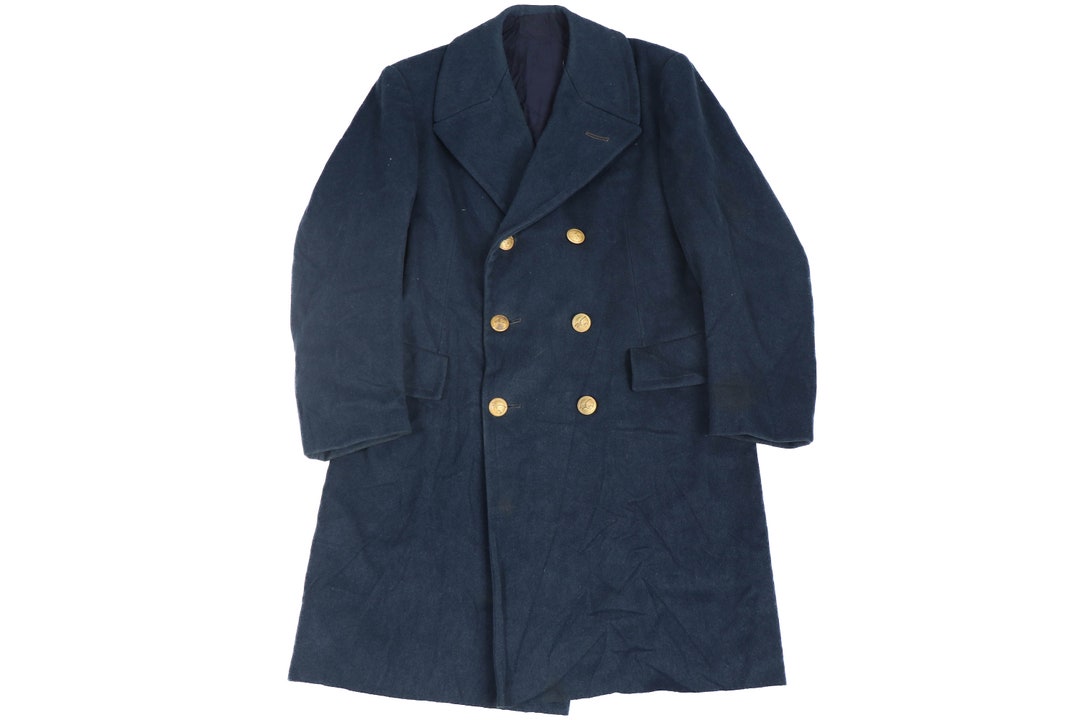 Authentic Italian Air Force Blue Great Coat Trench Coat Over Jacket ...