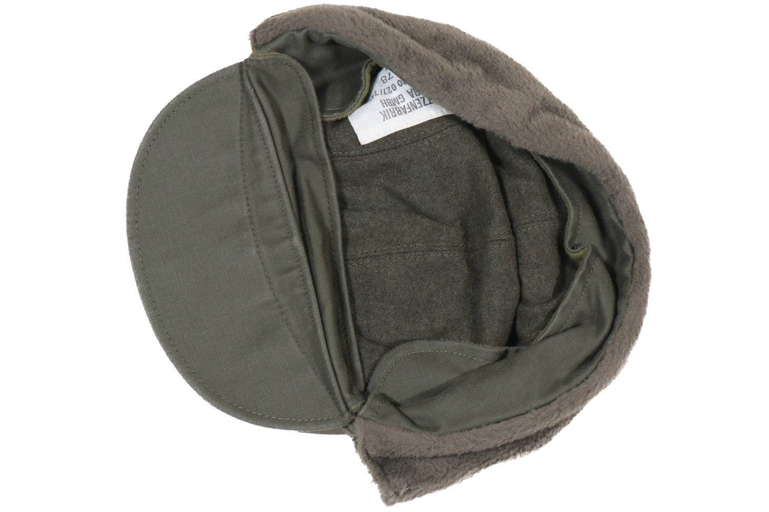 Authentic German Army Moleskin Grey Winter Hat Bundeswehr Camo Military ...