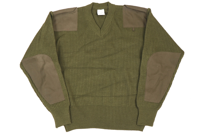 Authentic French OD Green Woodland Combat Field Sweater V-neck Uniform ...