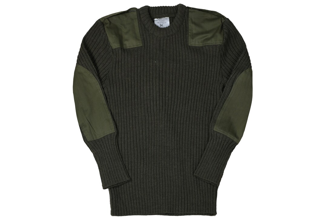 British Army OD Green Commando Wool Sweater Jacket Military England - Etsy