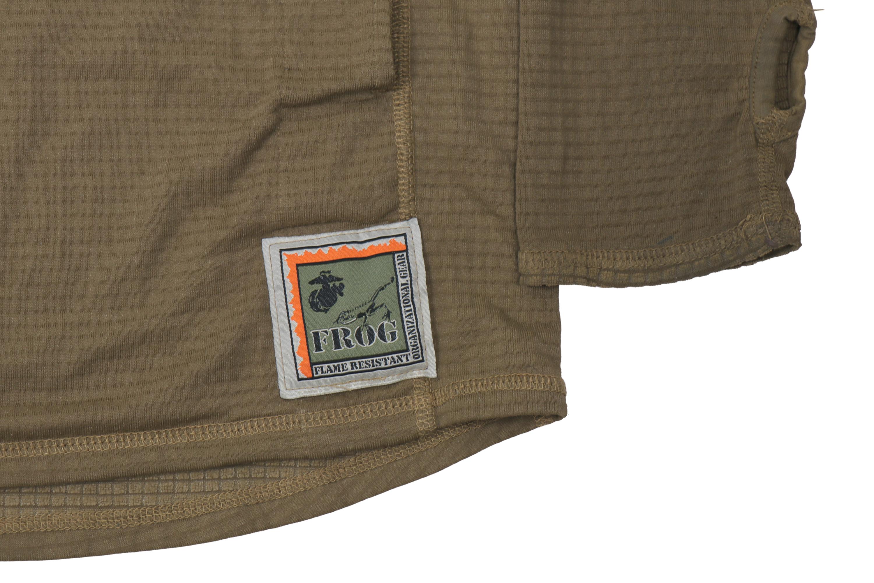 Authentic USMC Marine Corp Coyote Frog Waffle Fleece Quarter Zip Grid ...