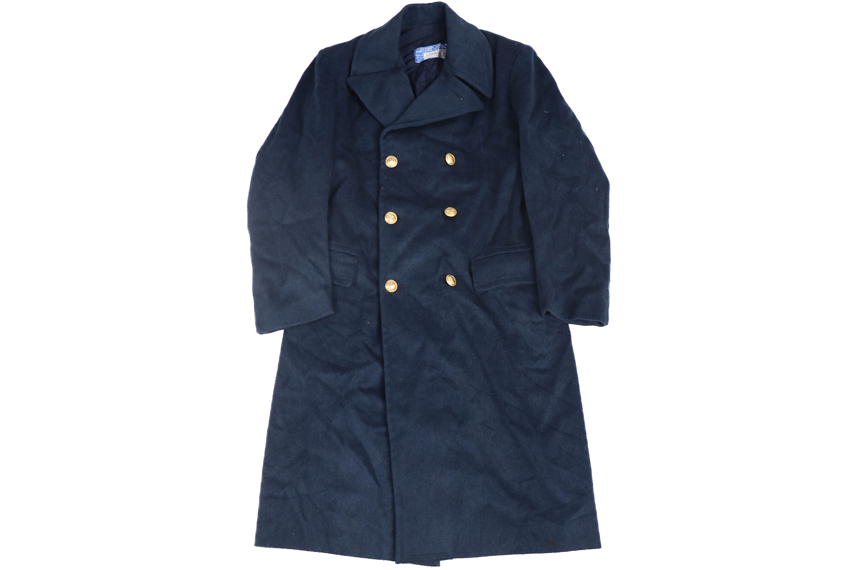 Authentic Italian Air Force Blue Great Coat Trench Coat Over Jacket ...