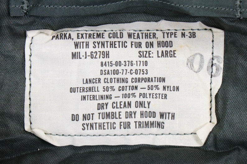 Authentic US Military Extreme Cold Weather Type N-3B N3B Parka Jacket ...