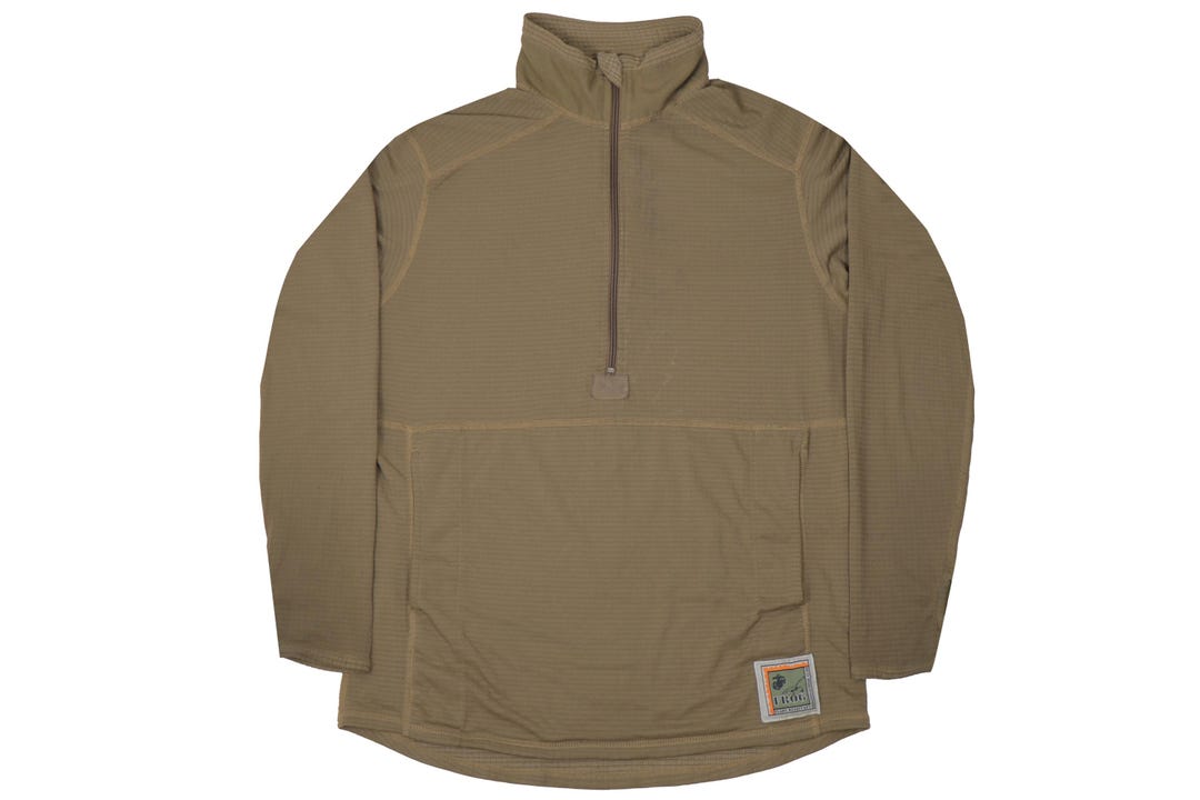 Authentic USMC Marine Corp Coyote Frog Waffle Fleece Quarter Zip Grid ...