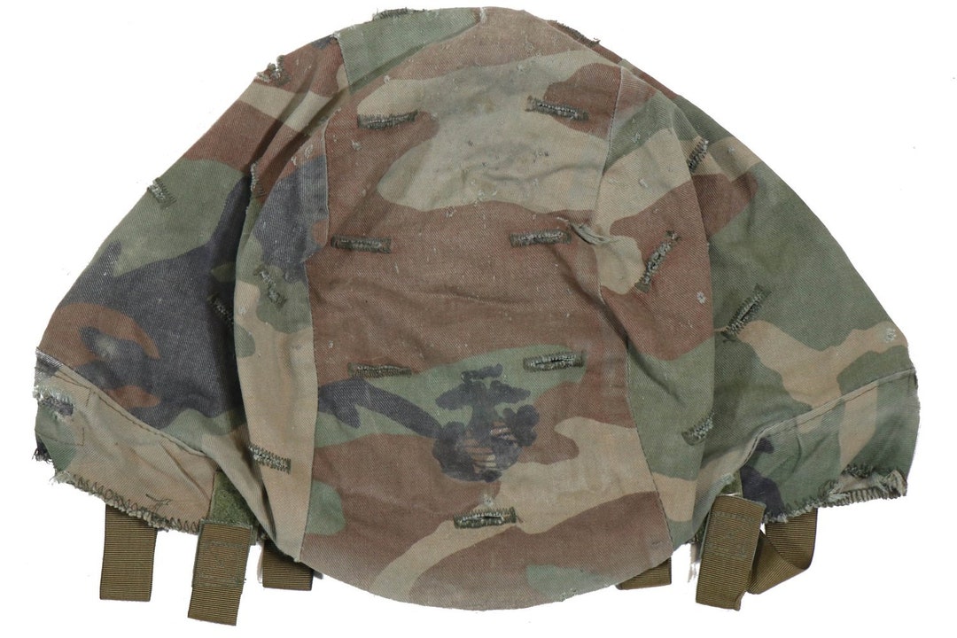 Authentic U.S Marine Corp PASGT Helmet Cover Woodland M81 BDU USMC ...