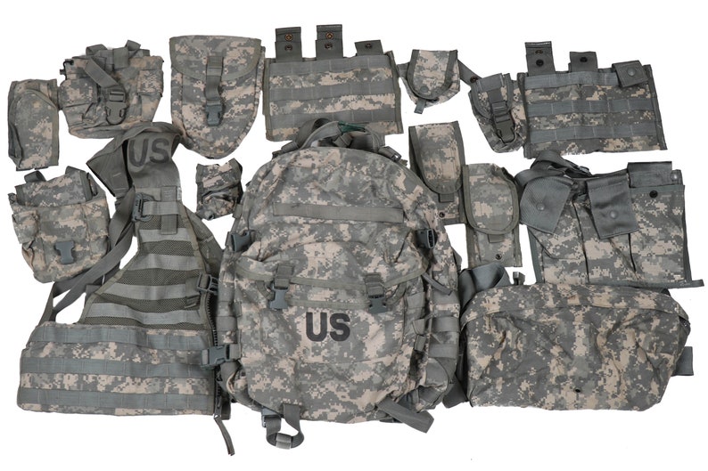 Authentic U.S Army Rifleman Set System ACU UCP Digital Camo Molle II ...