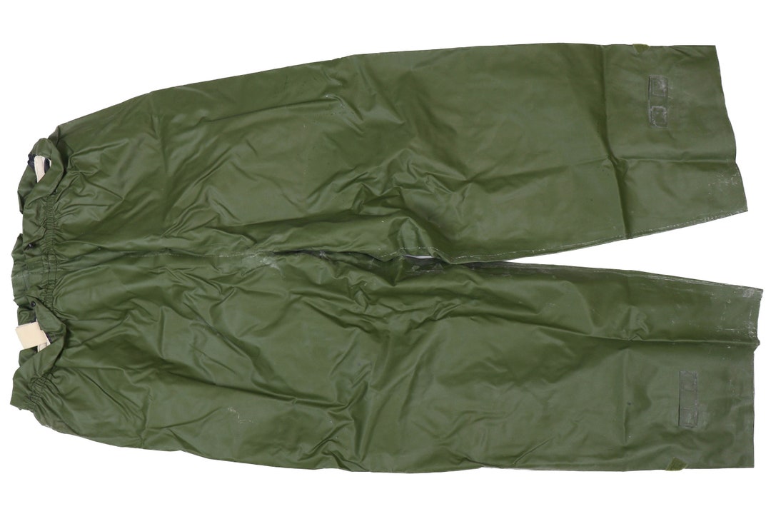 Authentic U.S Army OD Green Wet Weather Trousers Pants Overalls ...