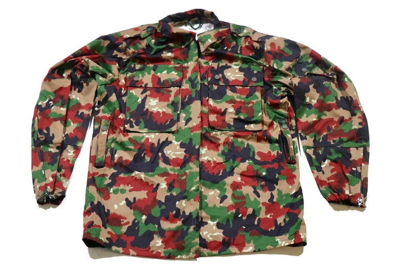 Authentic Swiss Army M83 Alpenflage Field Jacket Camouflage Uniform M70 ...
