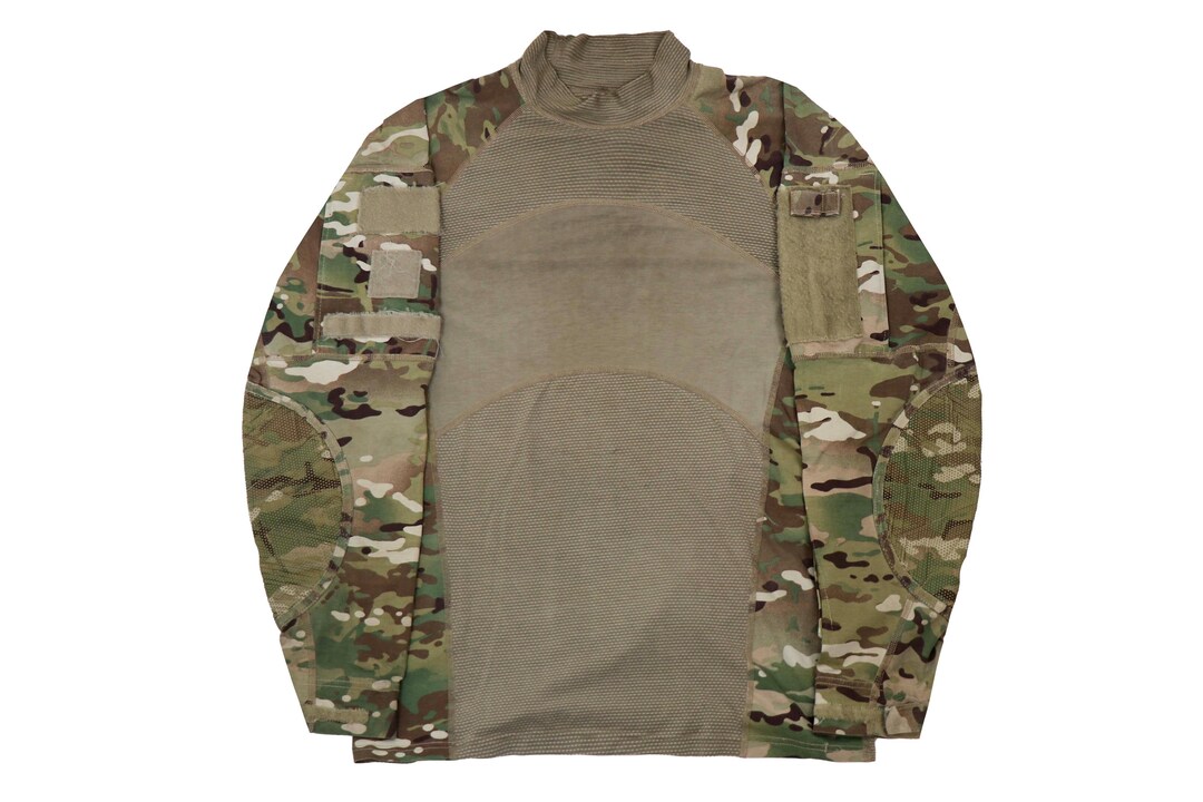 US Army Round Neck OCP Combat Shirt Uniform Top Multicam Woodland Camo ...