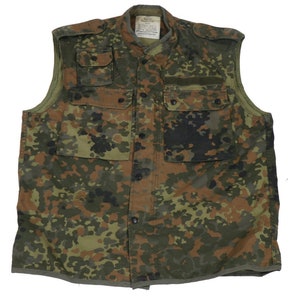 Authentic German Army Flecktarn Vest Bundeswehr Camo Military Surplus ...