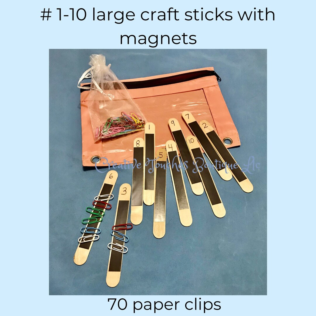 Number Sticks and Paper Clips - Etsy