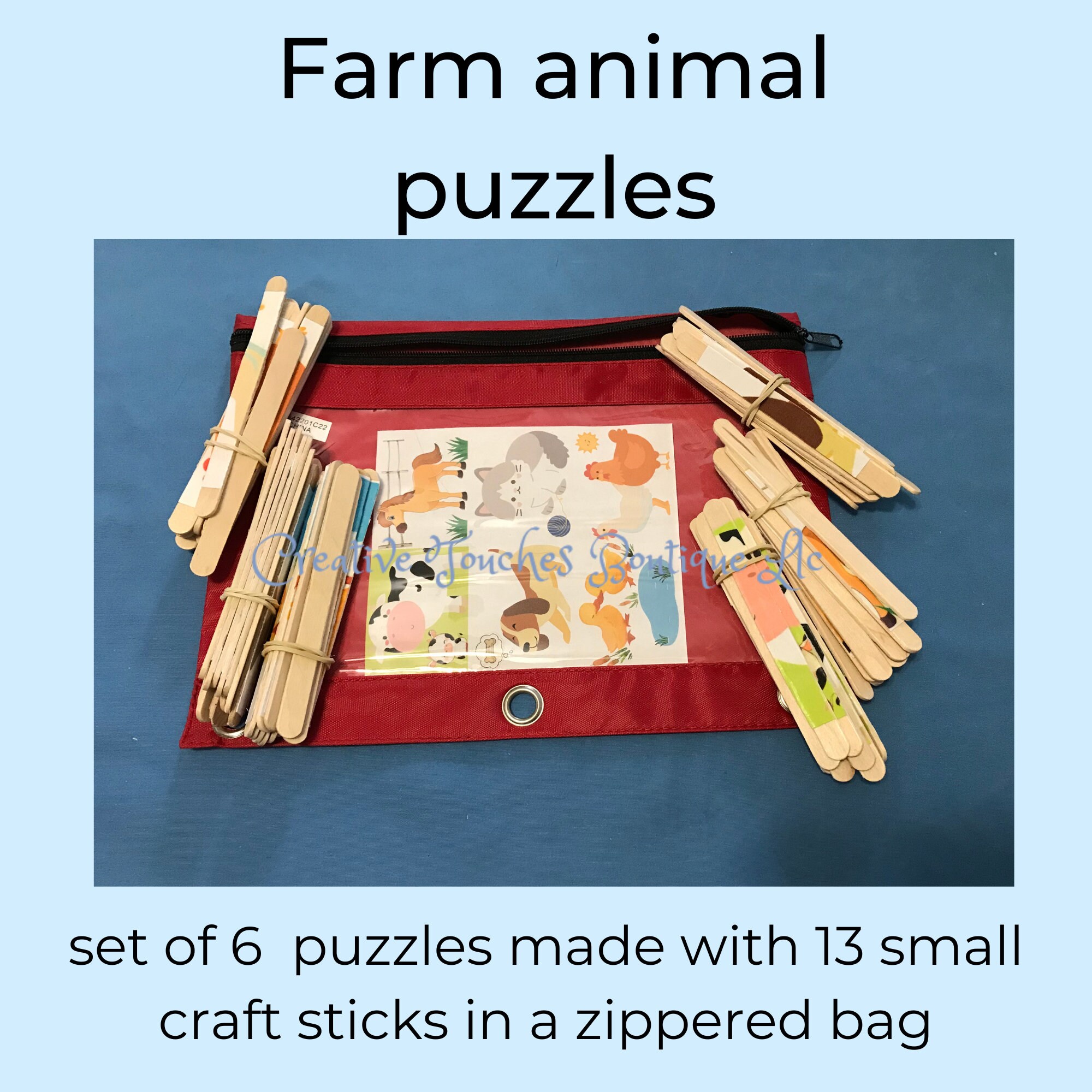 Farm Craft Stick Puzzles - Etsy