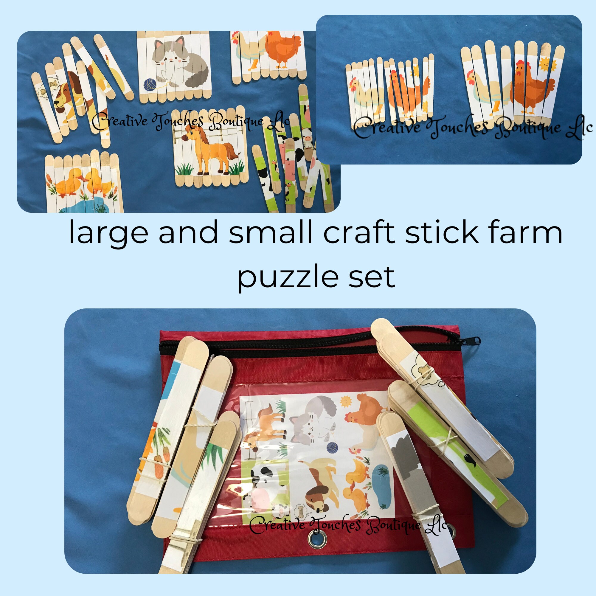 Farm Craft Stick Puzzles - Etsy