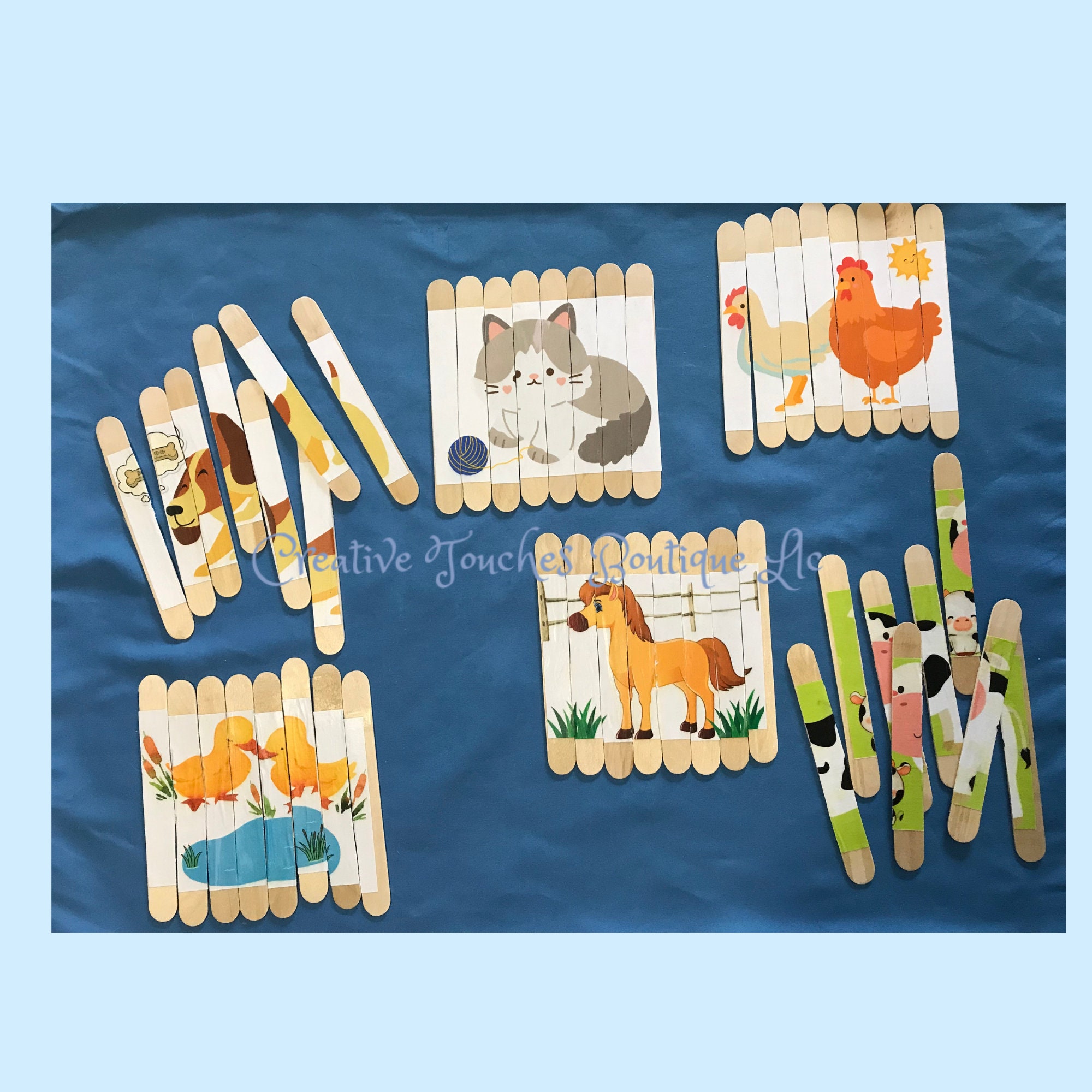 Farm Craft Stick Puzzles - Etsy
