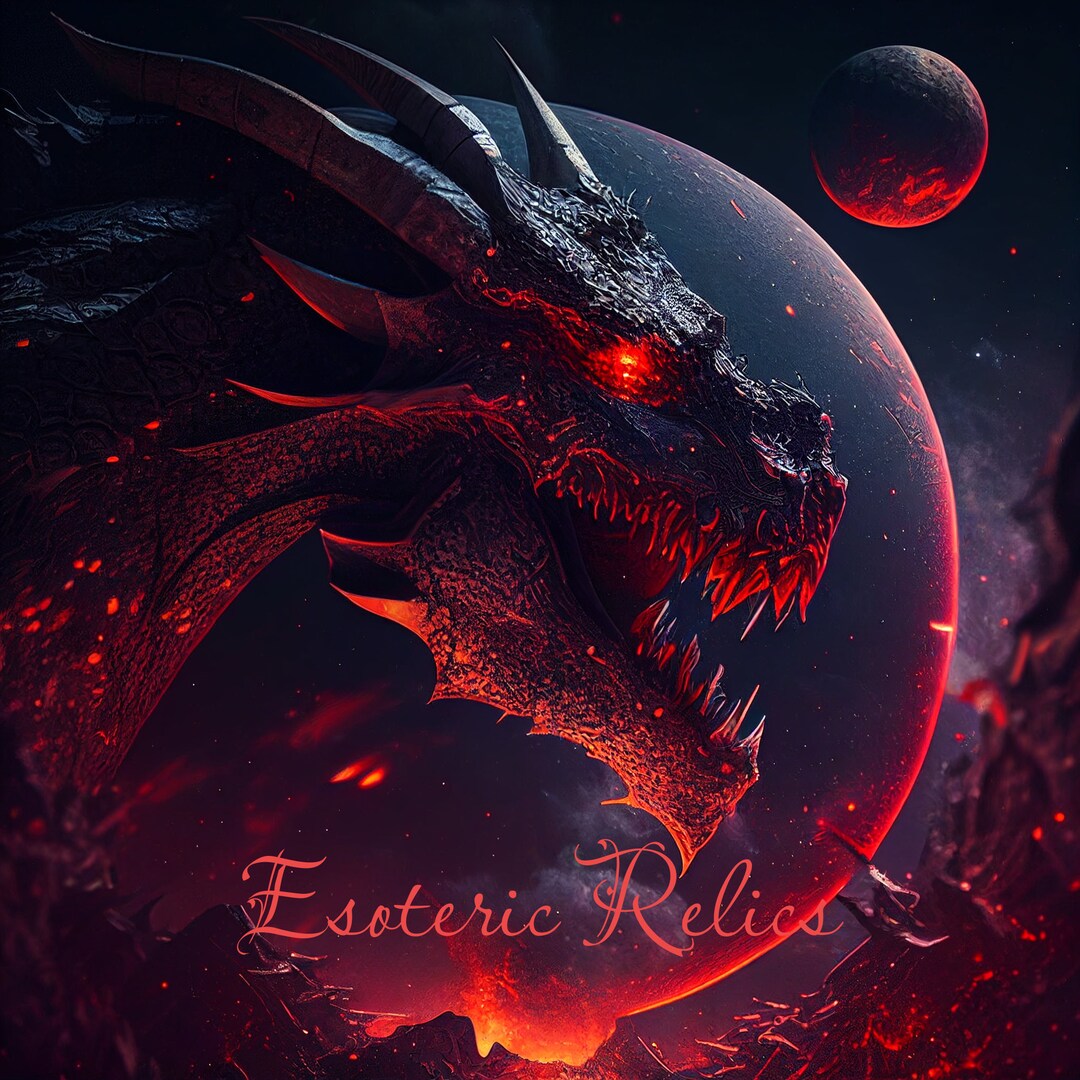 Dragon Devourer of Worlds - Red and Black Dragon - High Quality Digital ...
