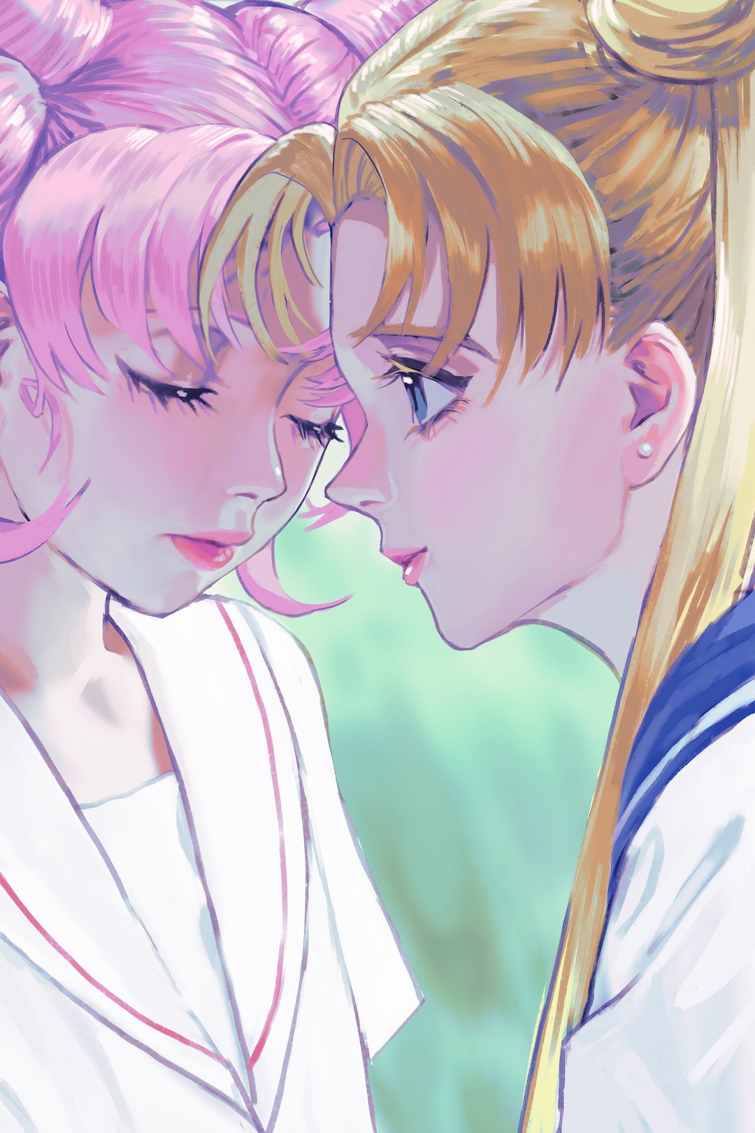 FREE SHIPPING | Sailor Moon & Mini Moon Poster | Sailor Moon | Fanart ...