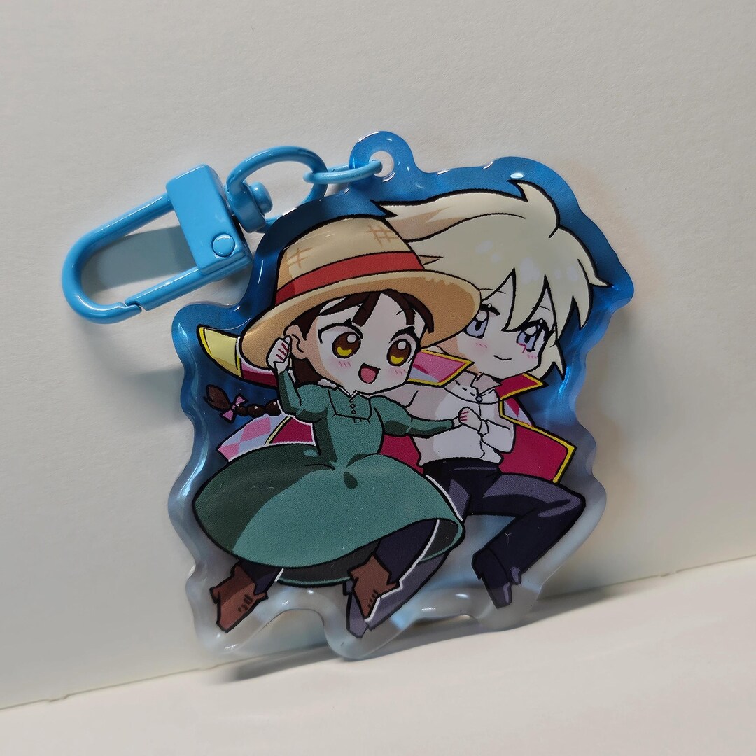 FREE SHIPPING Howl and Sophie Keychain Howl's Moving Castle Gel Finish ...