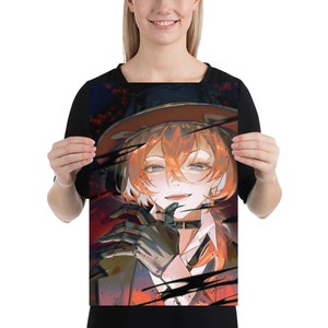 FREE SHIPPING | Chuuya Nakahara Poster | Bungo Stray Dogs | Fan Art - Etsy