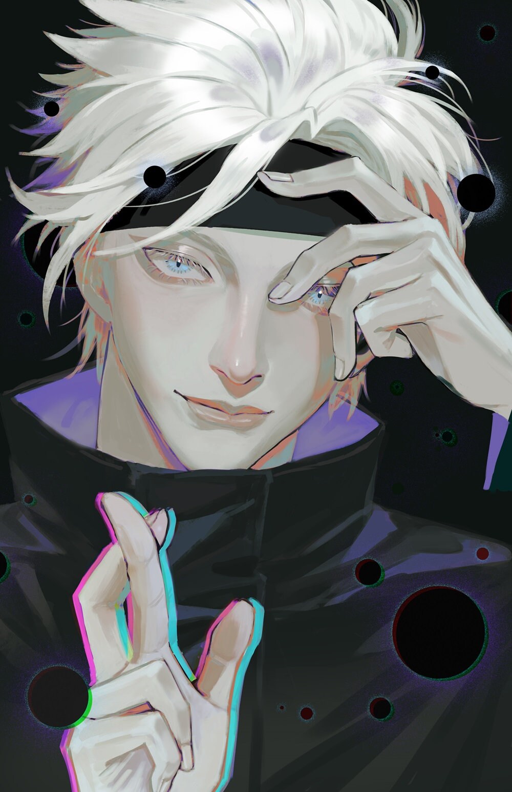 Gojo Satoru-poster Jujutsu Kaisen Fanart - Etsy Nederland