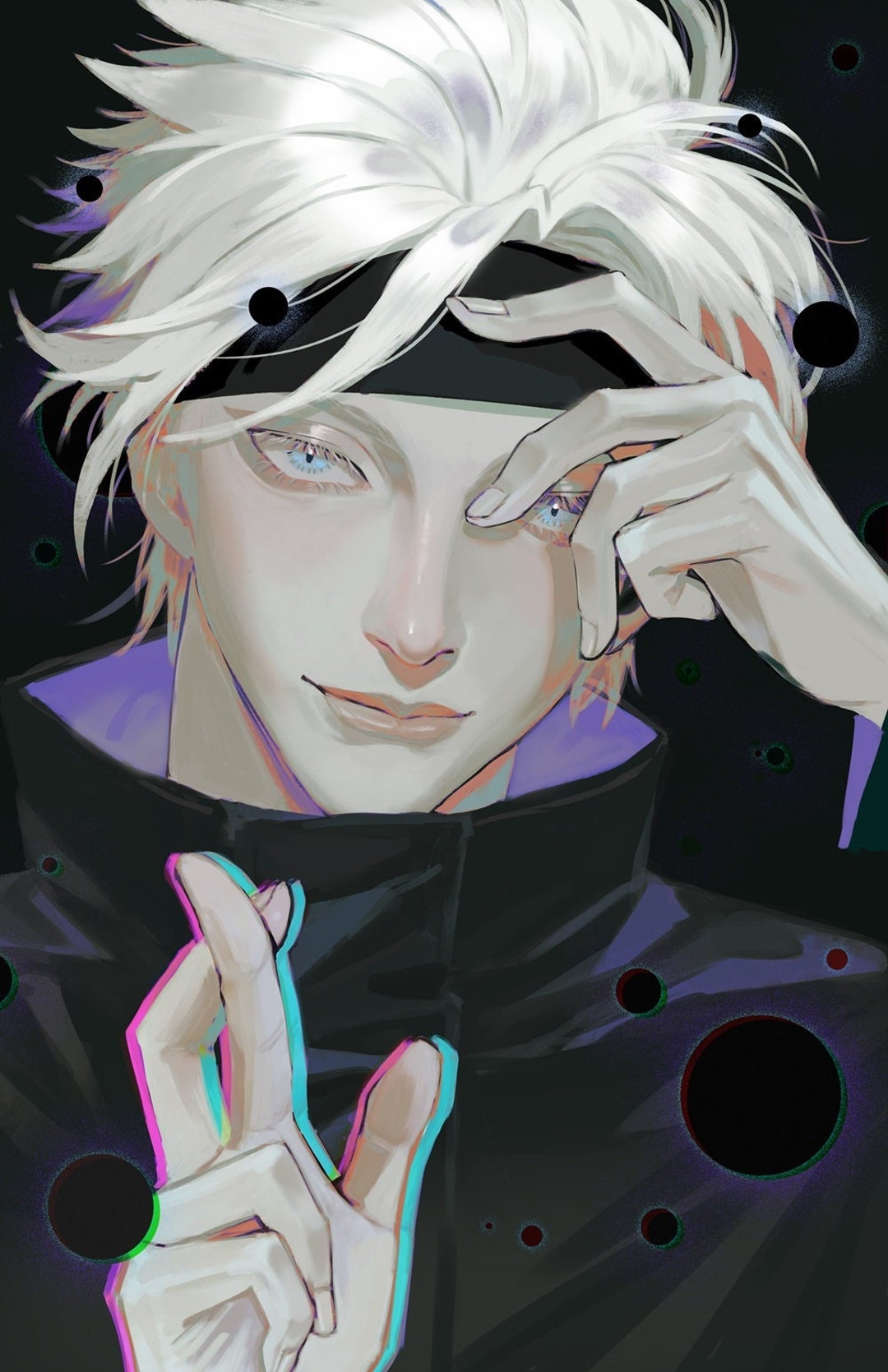 FREE SHIPPING | Gojo Satoru Poster | Jujutsu Kaisen | Fanart - Etsy